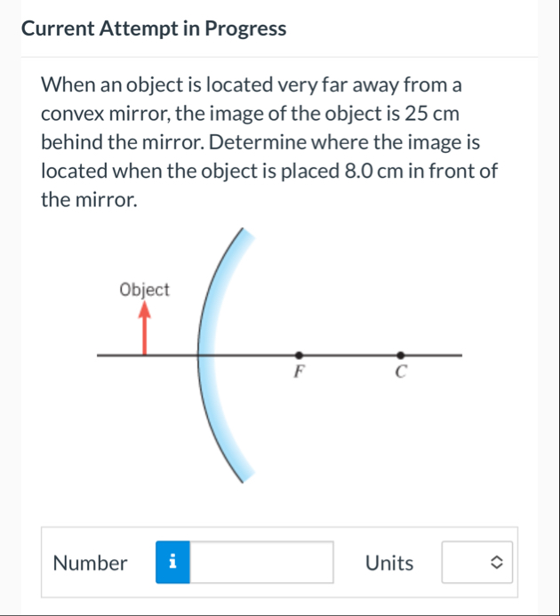 Solved Current Attempt in ProgressWhen an object is located | Chegg.com