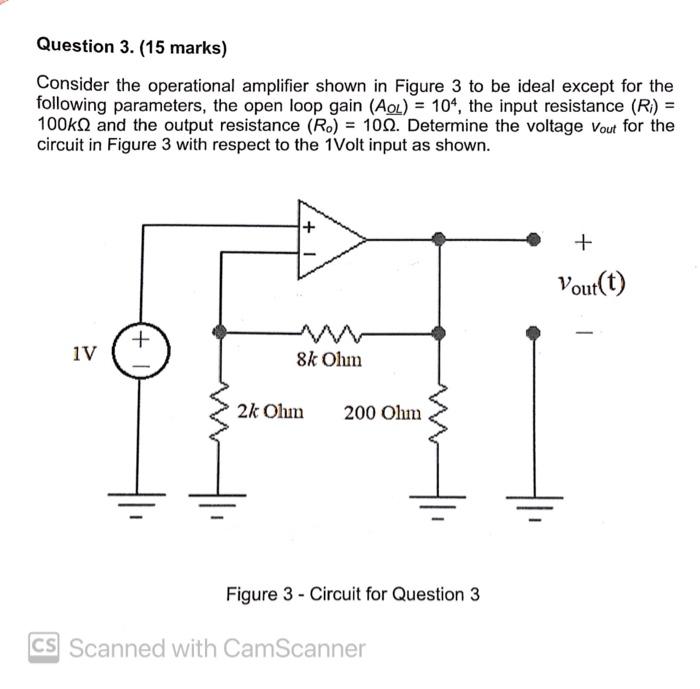Solved Question 3. (15 marks) Consider the operational | Chegg.com