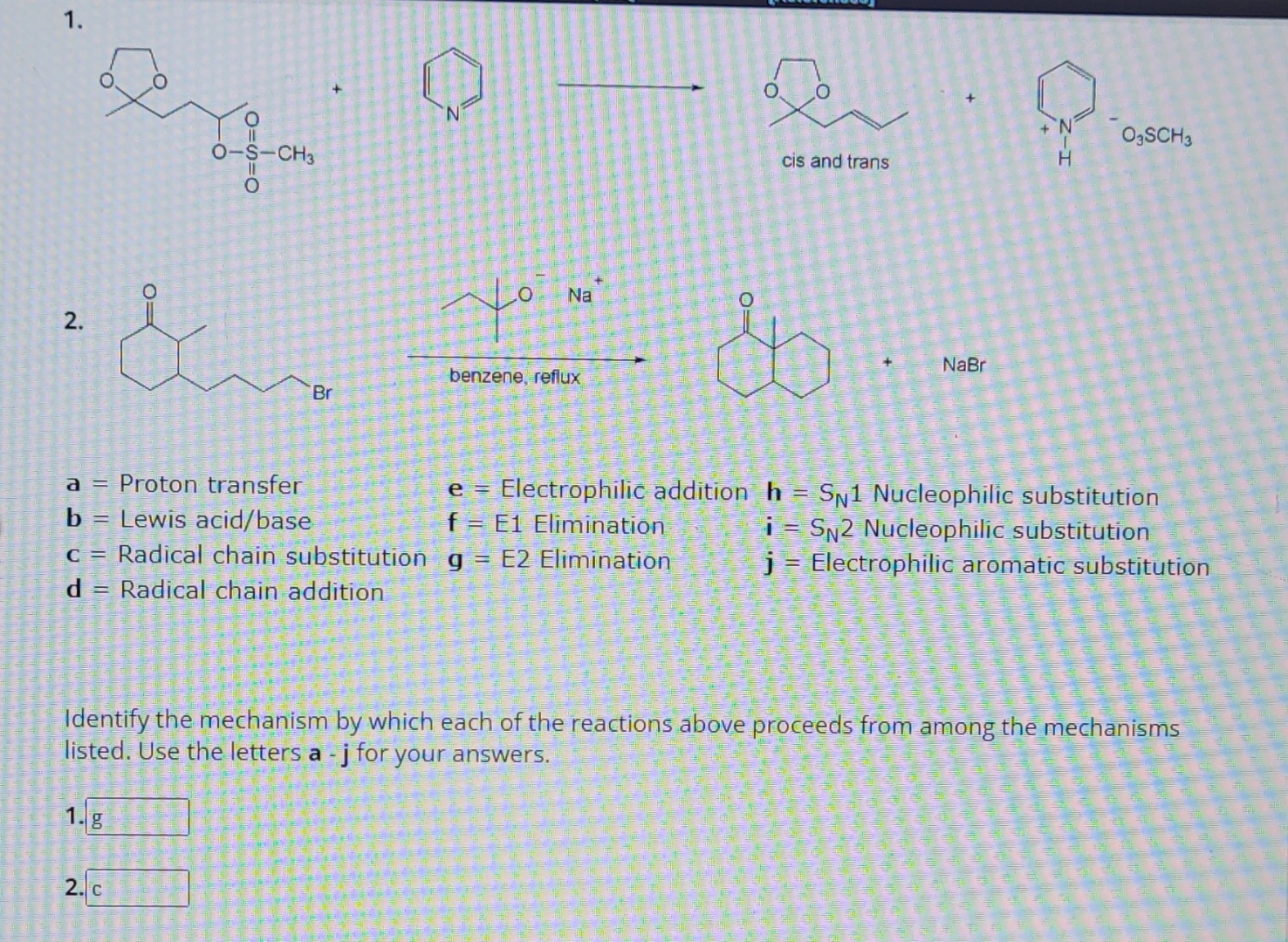 Solved a = ﻿Proton transferb= ﻿Lewis acid/basee= | Chegg.com