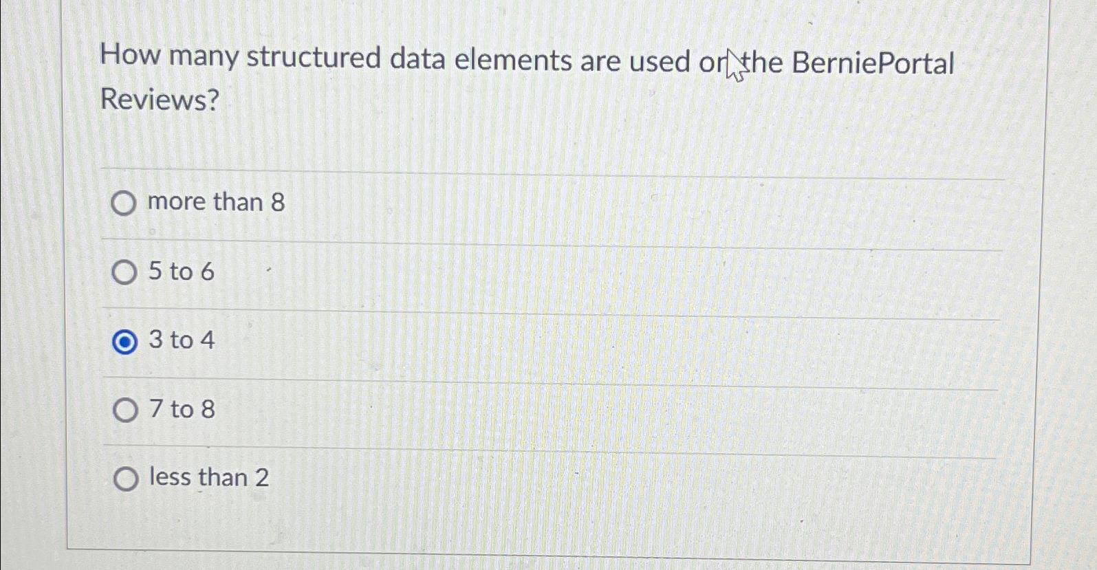 Solved How many structured data elements are used or the | Chegg.com