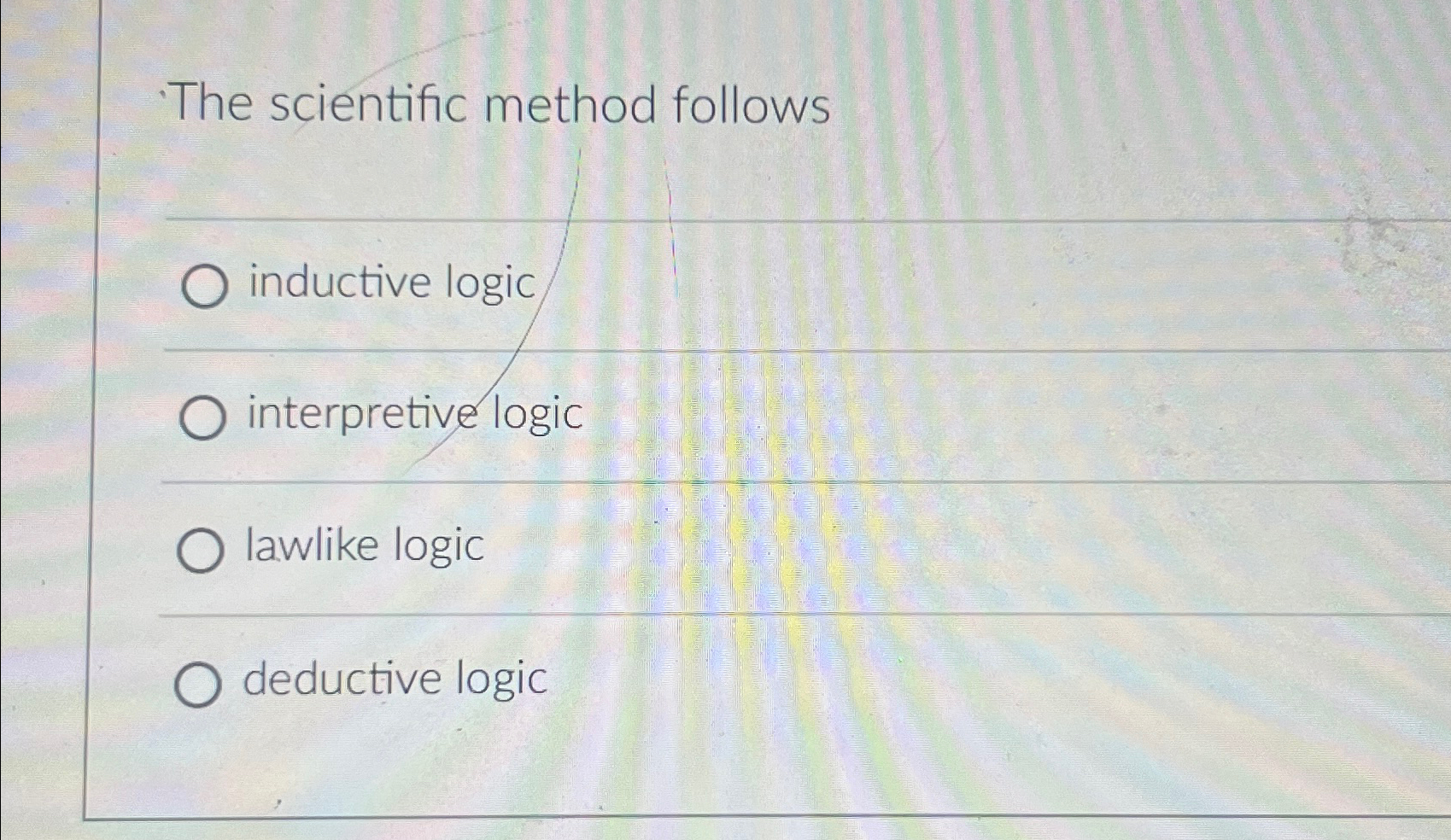 Solved The scientific method followsinductive | Chegg.com