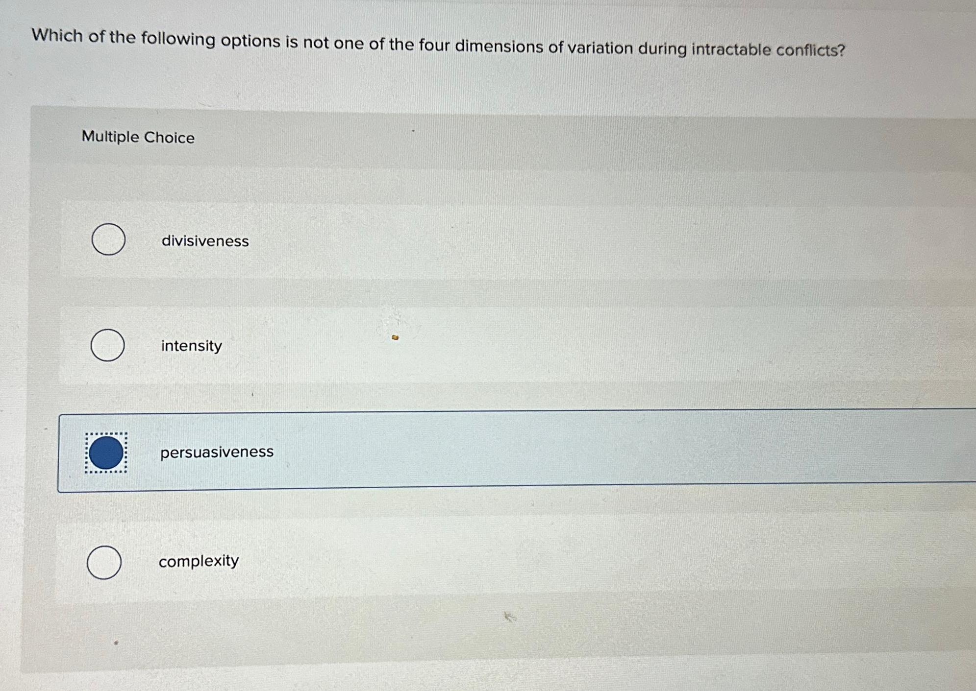 Solved Which of the following options is not one of the four | Chegg.com