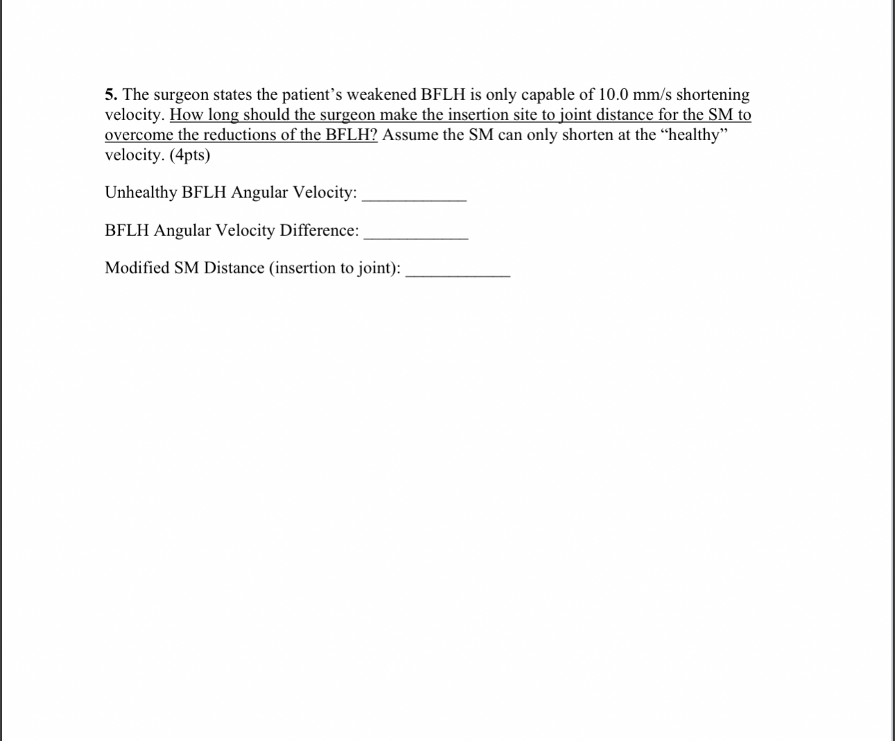 Solved The surgeon states the patient's weakened BFLH is | Chegg.com