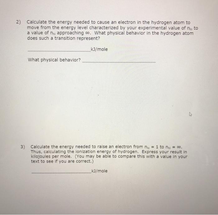 Solved Working with the Balmer Equation 1) Use the Balmer | Chegg.com