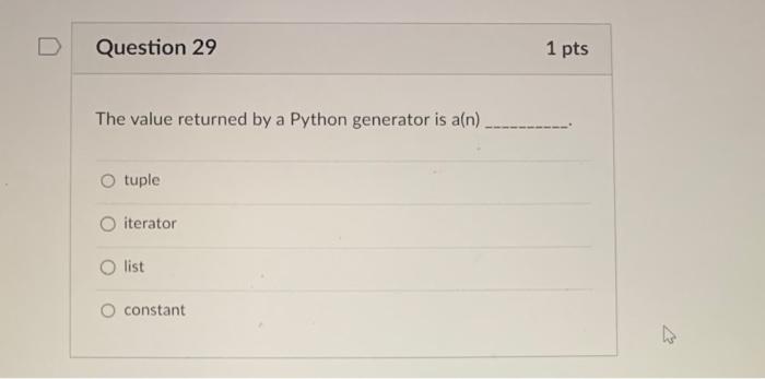 Solved Given The Following Python Code Data List Range