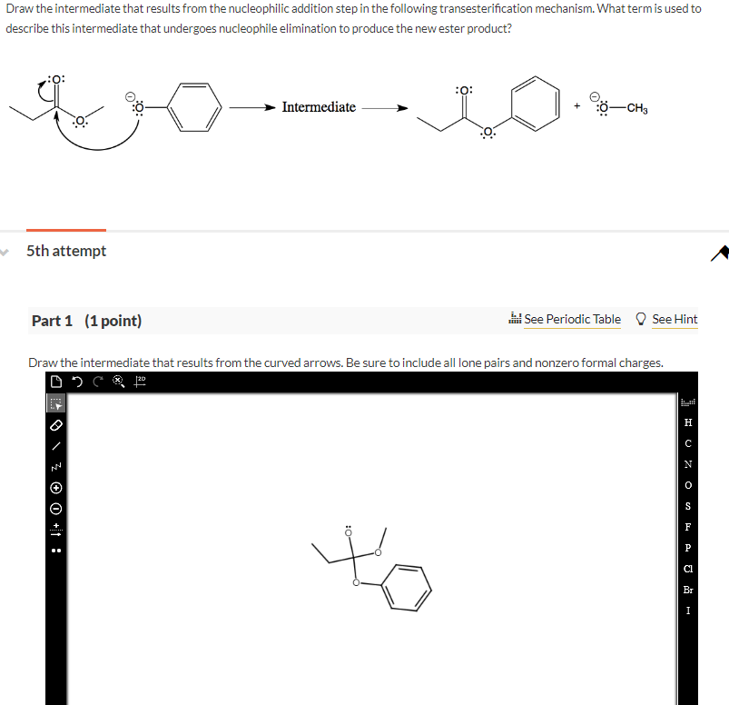 Solved Draw Draw the intermediate that results from the | Chegg.com