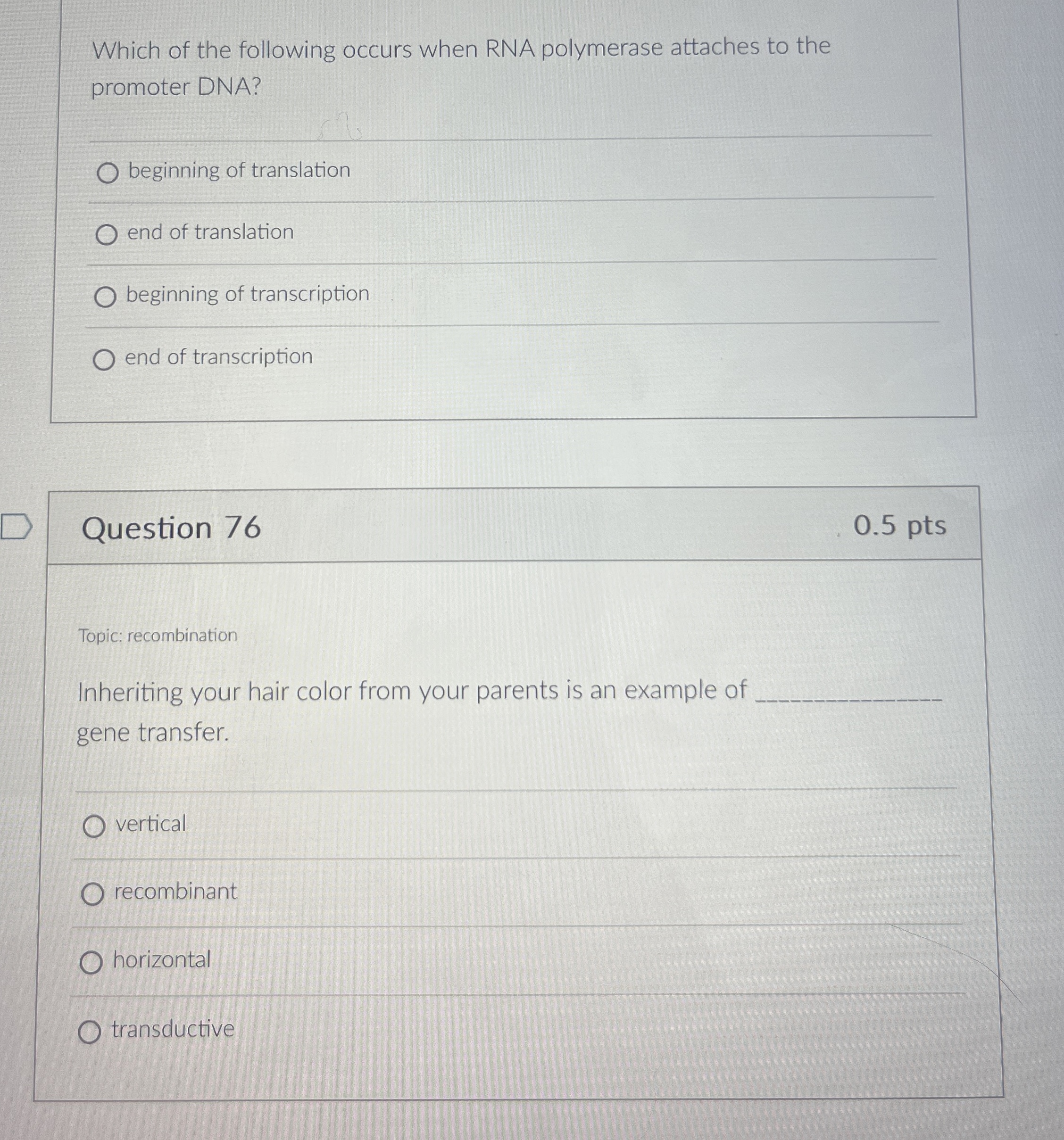 Solved Which of the following occurs when RNA polymerase | Chegg.com