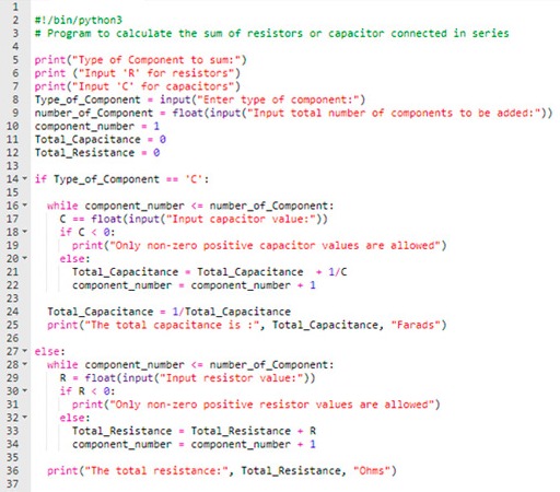 Solved a Python program that aims to calculate the total | Chegg.com