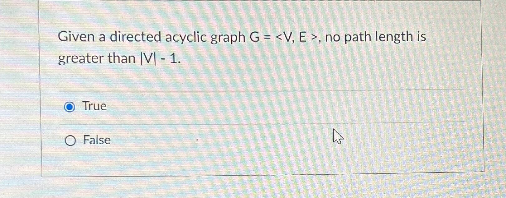 Solved Given a directed acyclic graph G=(:V,E:), ﻿no path | Chegg.com