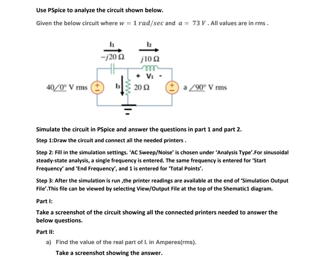 Solved Use PSpice to analyze the circuit shown below.Given | Chegg.com