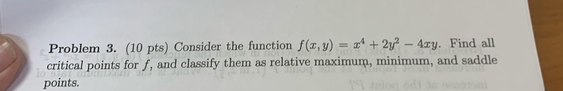 Solved Problem 3. (10 ﻿pts) ﻿Consider the function | Chegg.com