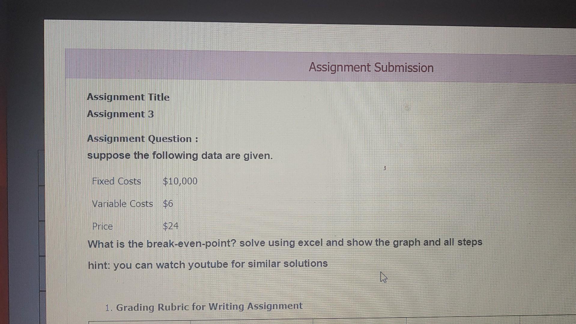 Solved Assignment Title Assignment 3 Assignment Question : | Chegg.com
