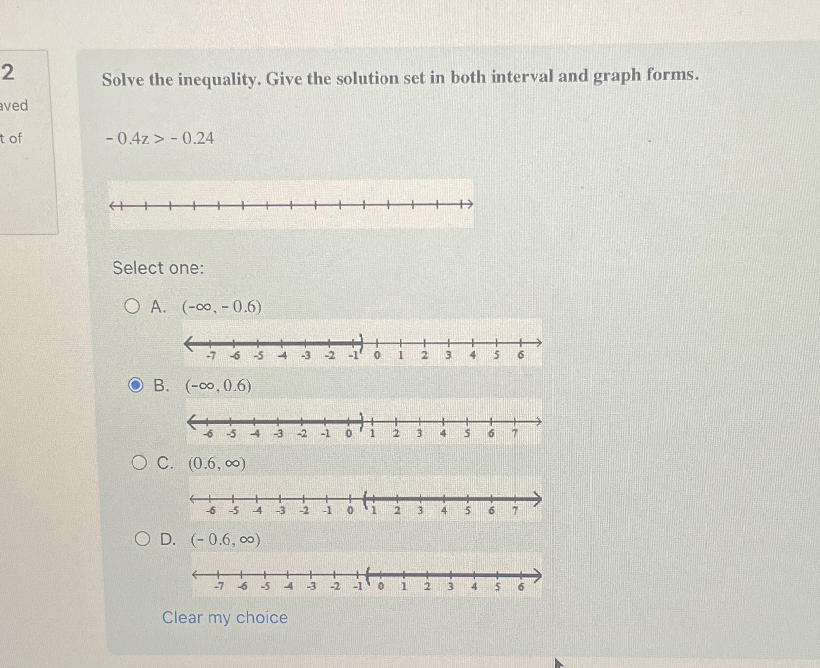 2 ﻿Solve the inequality. Give the solution set in | Chegg.com