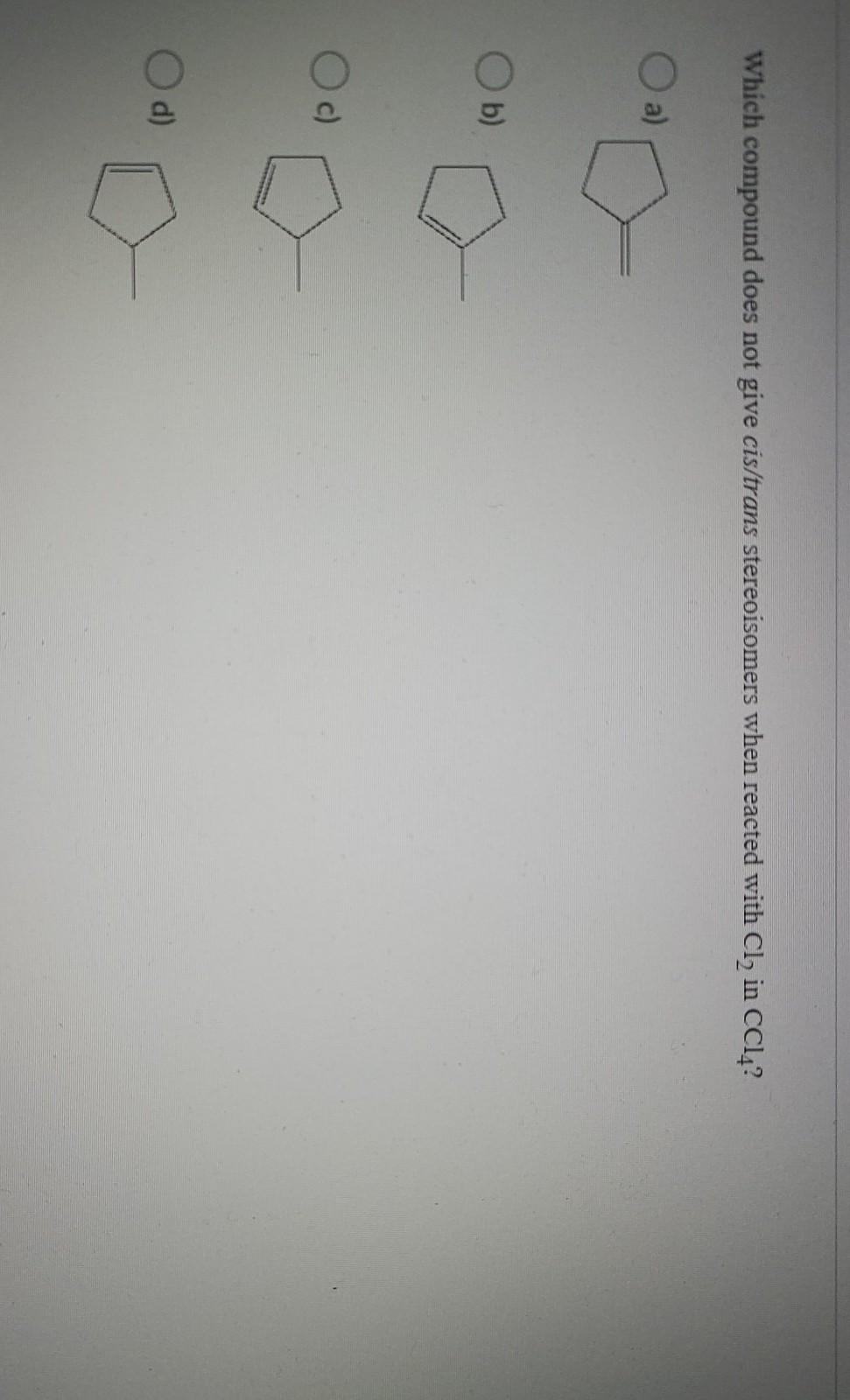 Solved Which of the following conformations of | Chegg.com