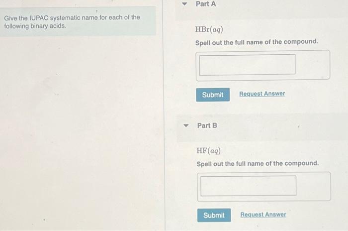 Solved Give the IUPAC systematic name for each of the | Chegg.com