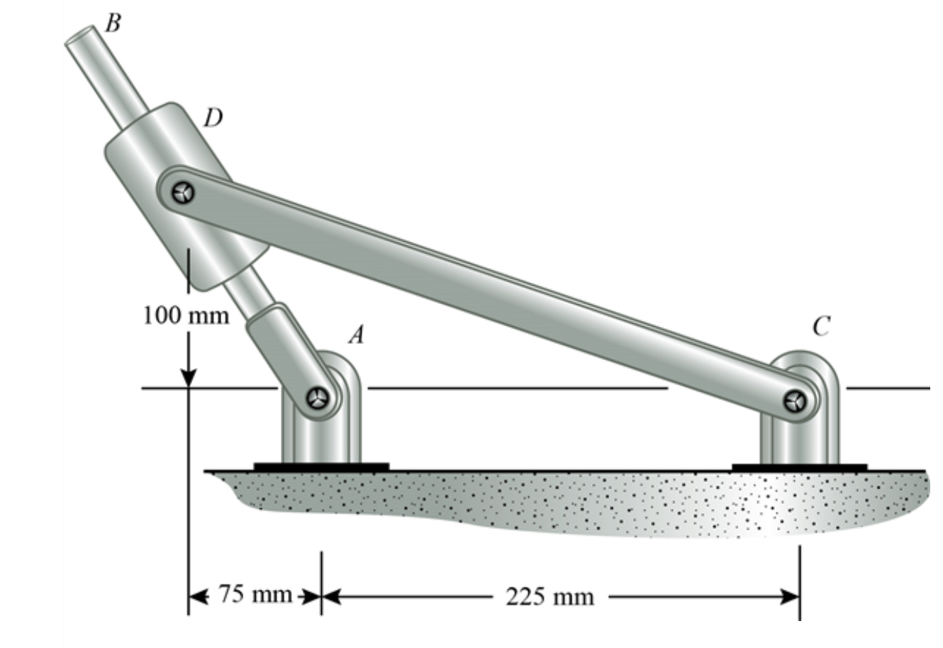 Arm AB is rotating counterclockwise with an angular | Chegg.com