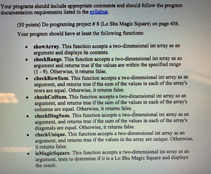 Solved C Language Using The Functions In The First 5853