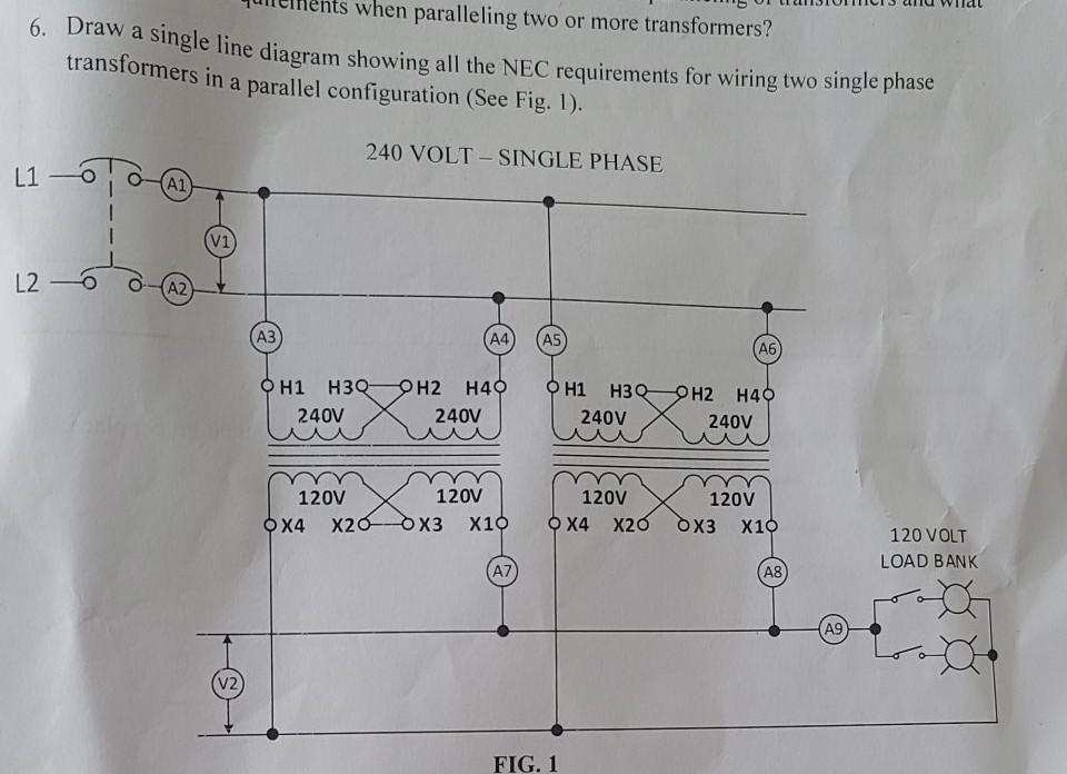 Solved when paralleling two or more transformers? 6. Draw a | Chegg.com