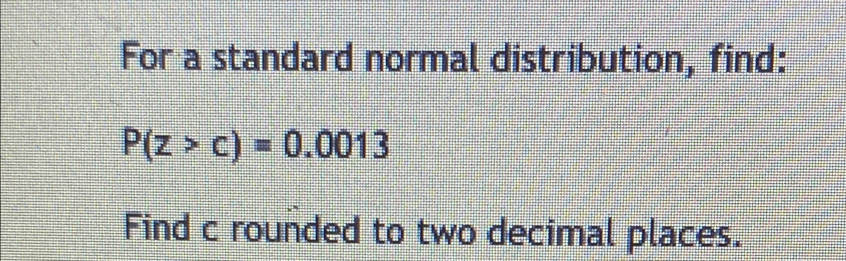 For a standard normal distribution, | Chegg.com