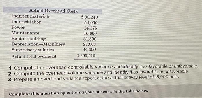 Solved 1. Compute the overhead controllable variance and | Chegg.com