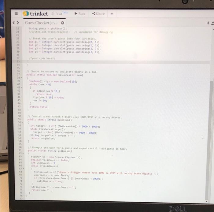 Solved 11 Modify the code where you see /*your code here*/ | Chegg.com