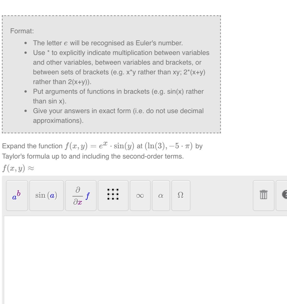 Solved Format:The letter e ﻿will be recognised as Euler's | Chegg.com