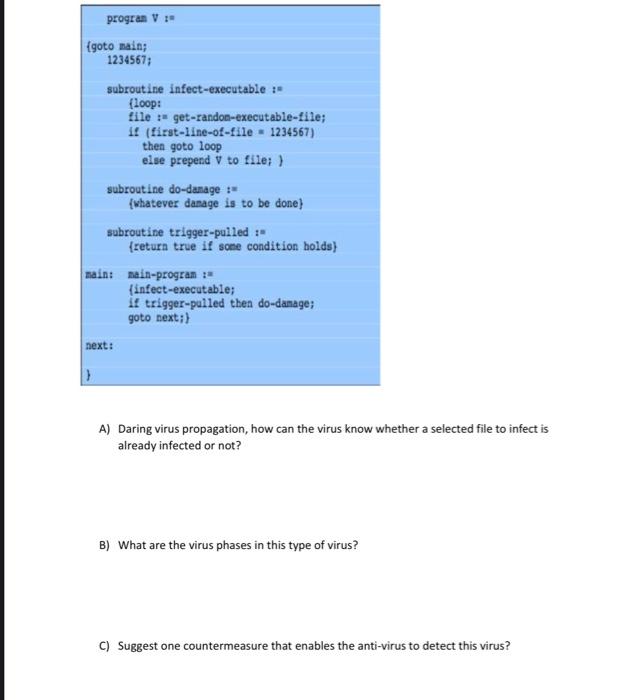Solved progran V : (goto main; 1234567; subroutine | Chegg.com
