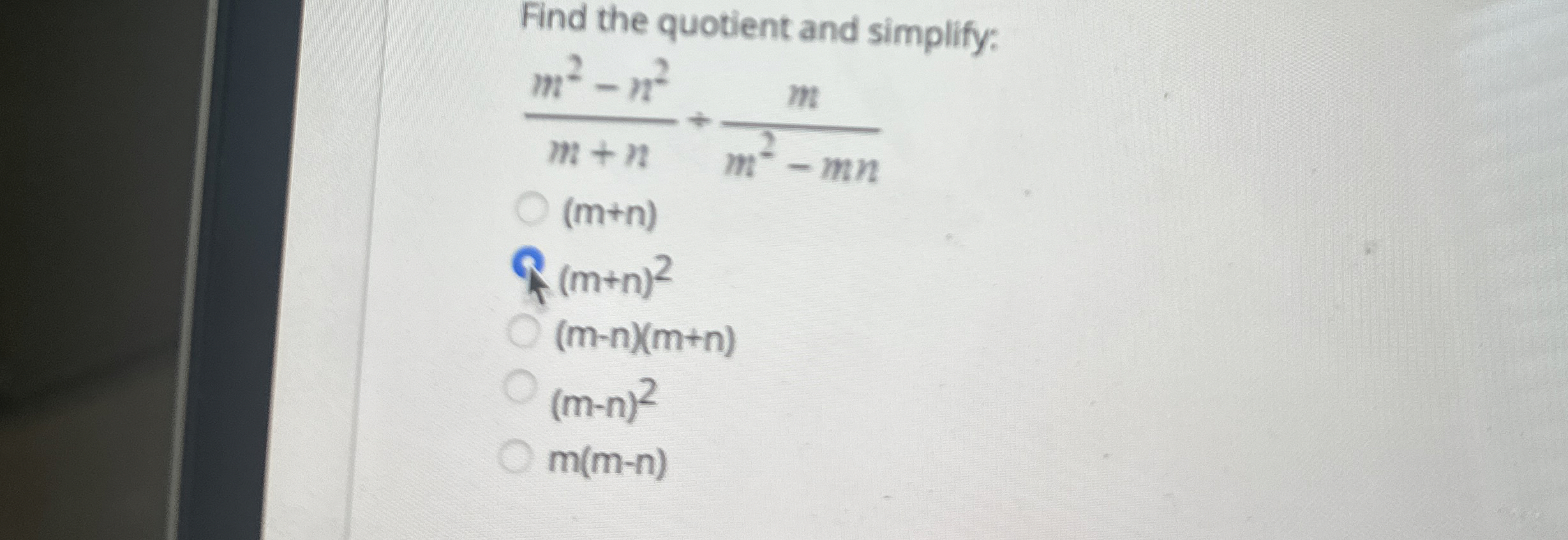 Solved Find the quotient and | Chegg.com