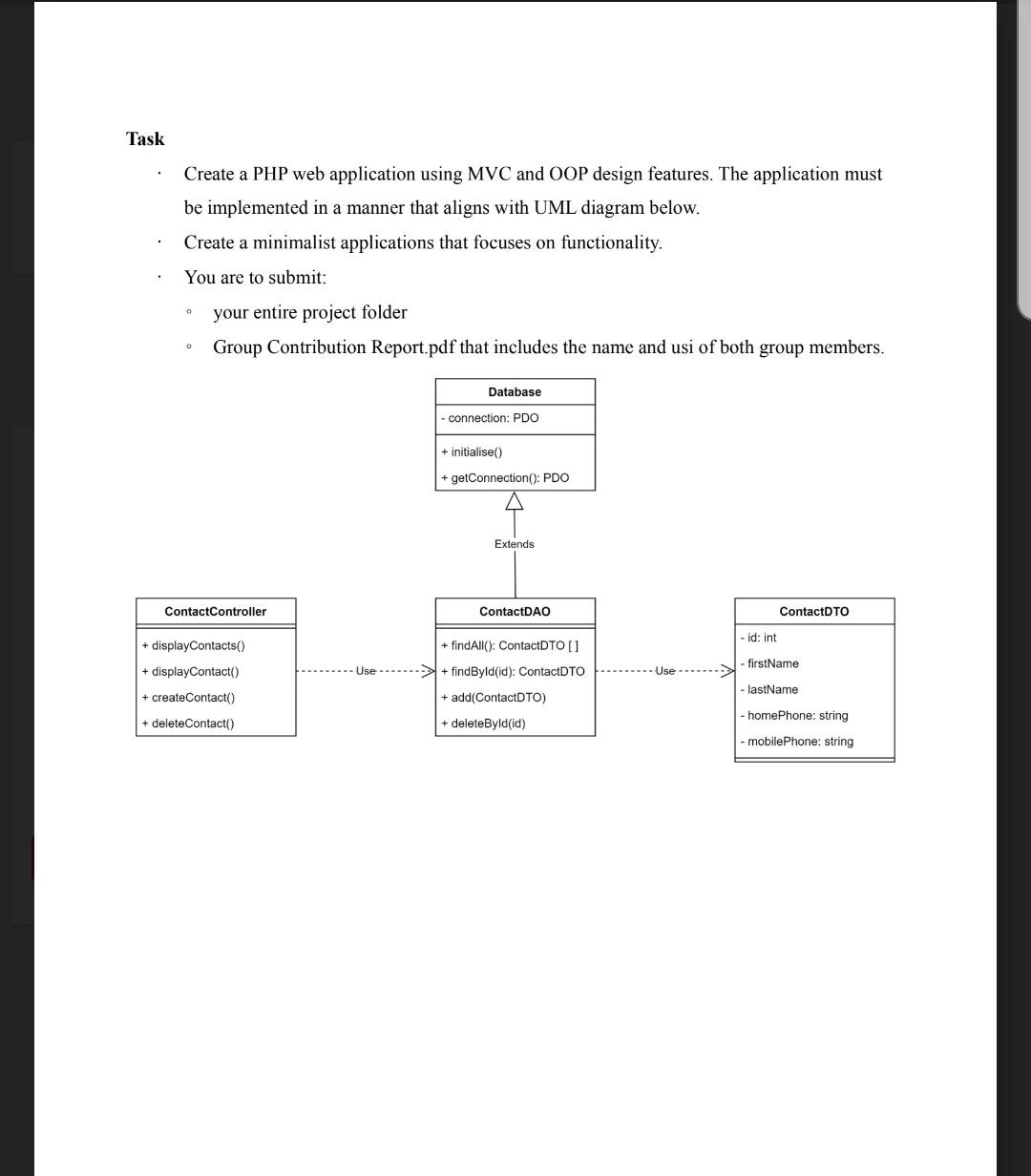 Solved do it for wampp Task\( \cdot \) ﻿Create a PHP web | Chegg.com