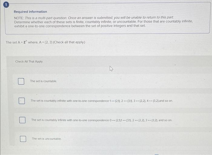 Solved Required information NOTE This is a multi-part | Chegg.com