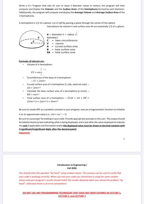Solved Write a C++ program that asks its user to input 3 | Chegg.com