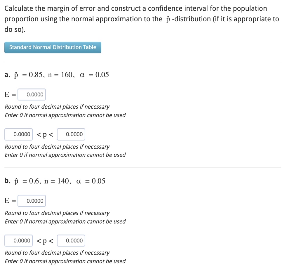 Solved Calculate the margin of error and construct a | Chegg.com