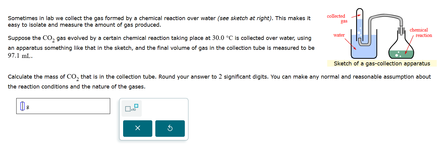 Solved Sometimes in ﻿lab we ﻿collect the gas formed by ﻿a | Chegg.com