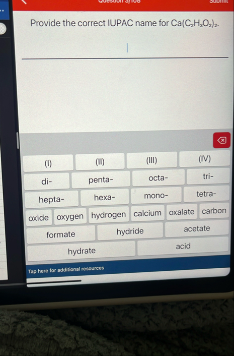 Solved Provide the correct IUPAC name for | Chegg.com