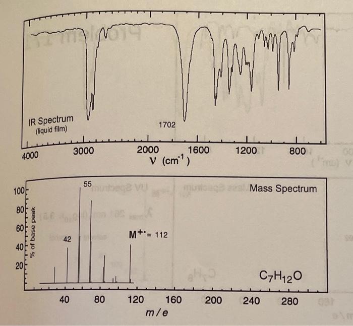 Solved mm nr IR Spectrum (liquid film) 1702 3000 1200 800 | Chegg.com