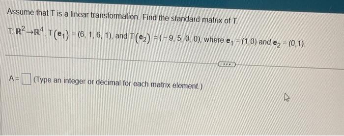 Solved Fill in the missing entries of the matrix, assuming | Chegg.com