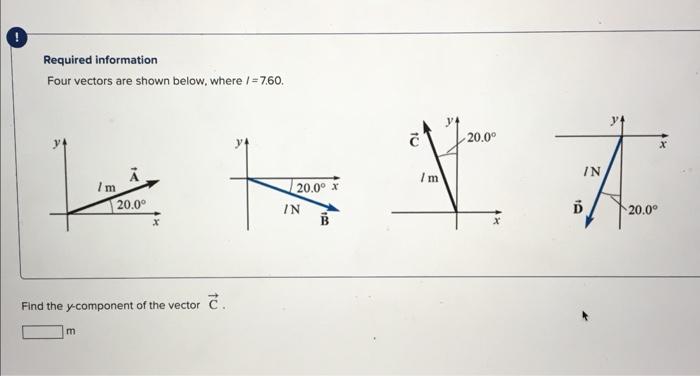Solved Required information Four vectors are shown below, | Chegg.com