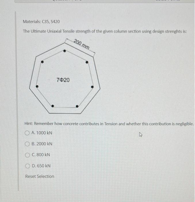 Solved Materials: C35, S420 The Ultimate Uniaxial Tensile | Chegg.com