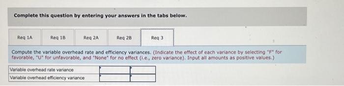 Solved Problem 10-14 (Algo) Basic Variance Analysis [LO10-1, | Chegg.com