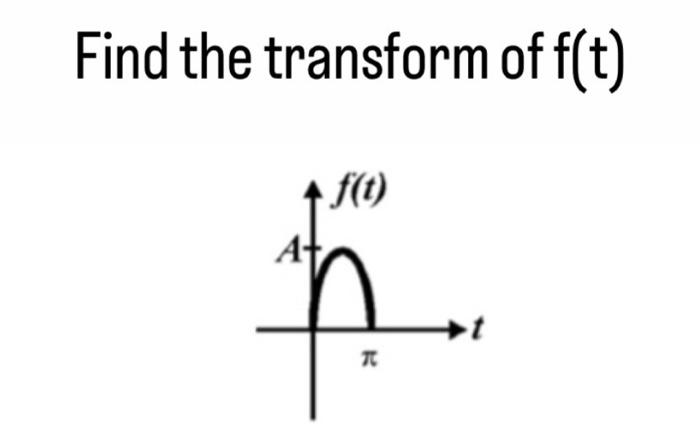 Solved Find the transform of f(t) f(t) T t | Chegg.com