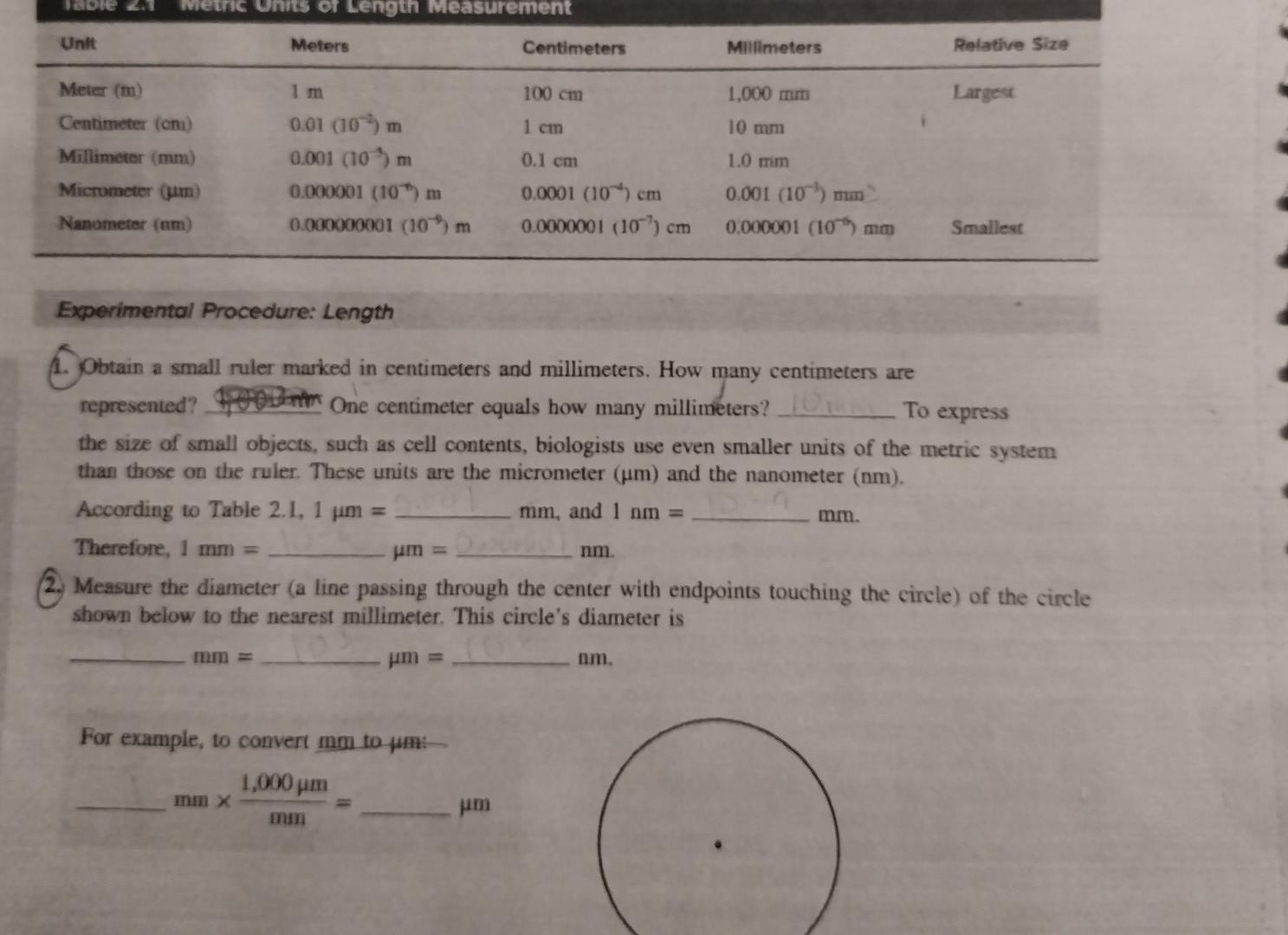 Solved Represented 1000 Min One Centimeter Equals How Many Chegg
