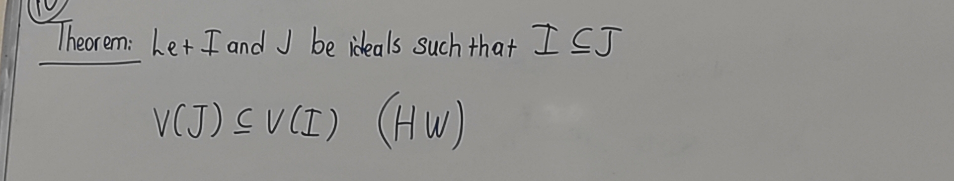Theorem: Let I and J be ideals such that I subeJ ( | Chegg.com