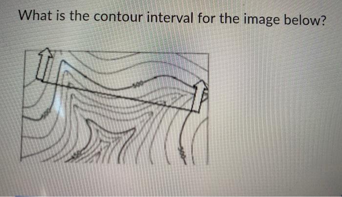 Solved What is the contour interval for the image below? | Chegg.com