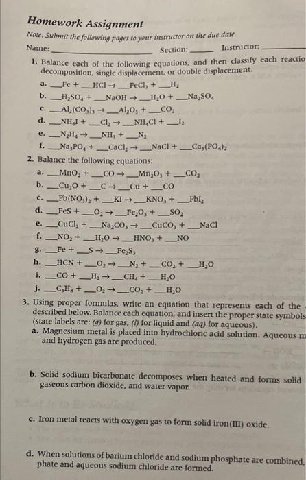 Solved Homework Assignment Note Submit The Following Pages