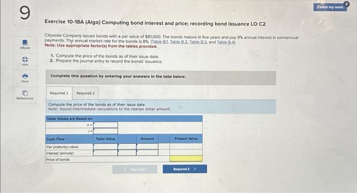 Exercise 10-18A (Algo) Computing bond interest and | Chegg.com