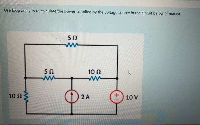 Solved Use loop analysis to calculate the power supplied by | Chegg.com