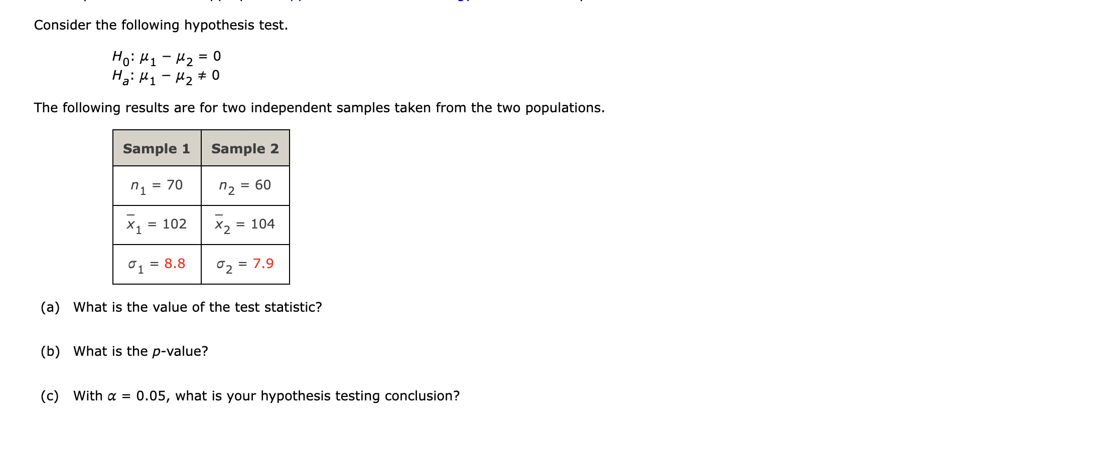 Solved Consider the following hypothesis | Chegg.com