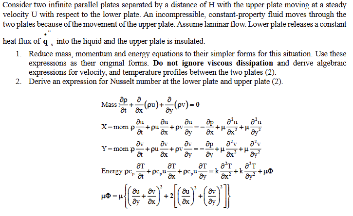 Solved Consider two infinite parallel plates separated by ﻿a | Chegg.com