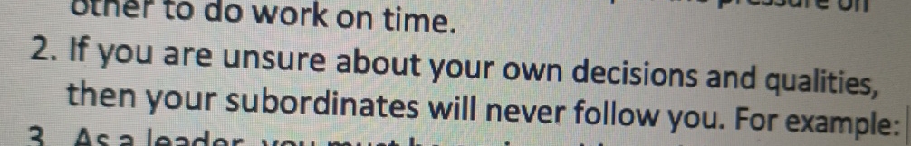 Solved If you are unsure about your own decisions and | Chegg.com