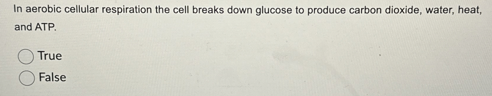 Solved In aerobic cellular respiration the cell breaks down | Chegg.com